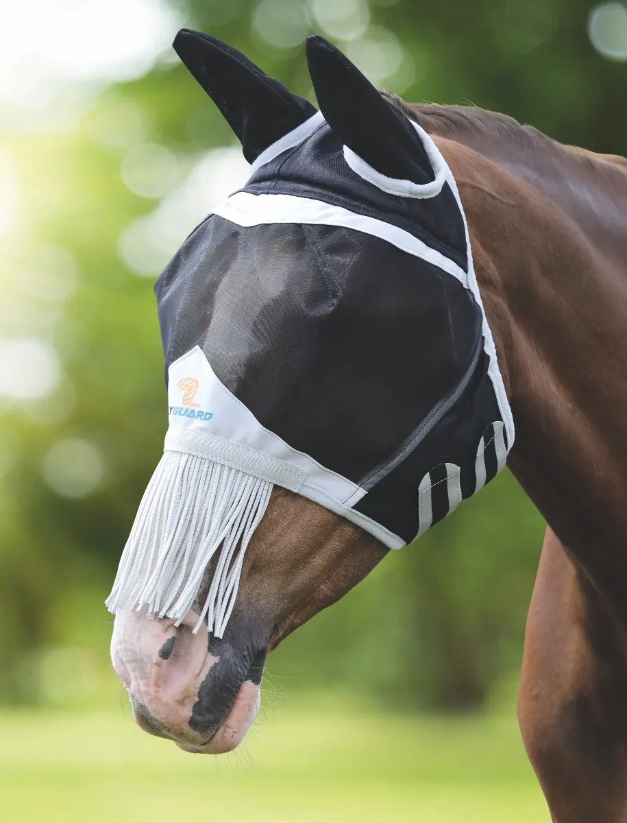 Shires Fly Mask - With Ears & Fringe Nose